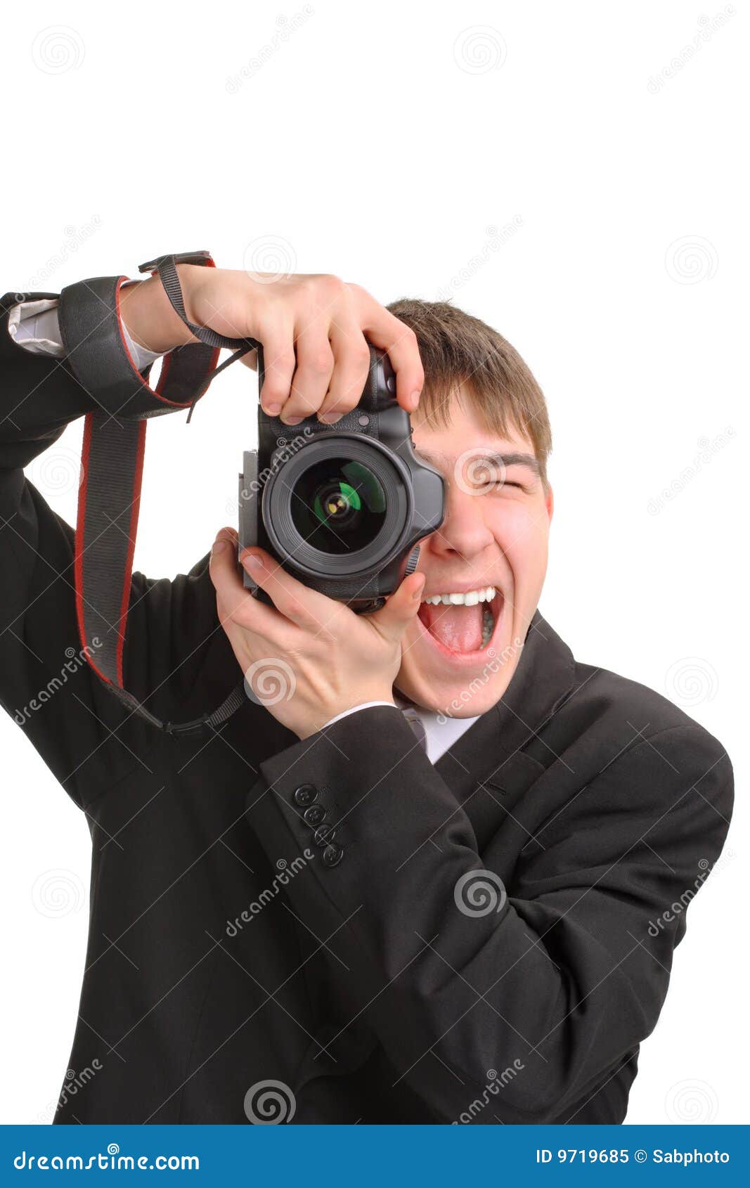 Excited photographer stock image. Image of person, cheerful - 9719685