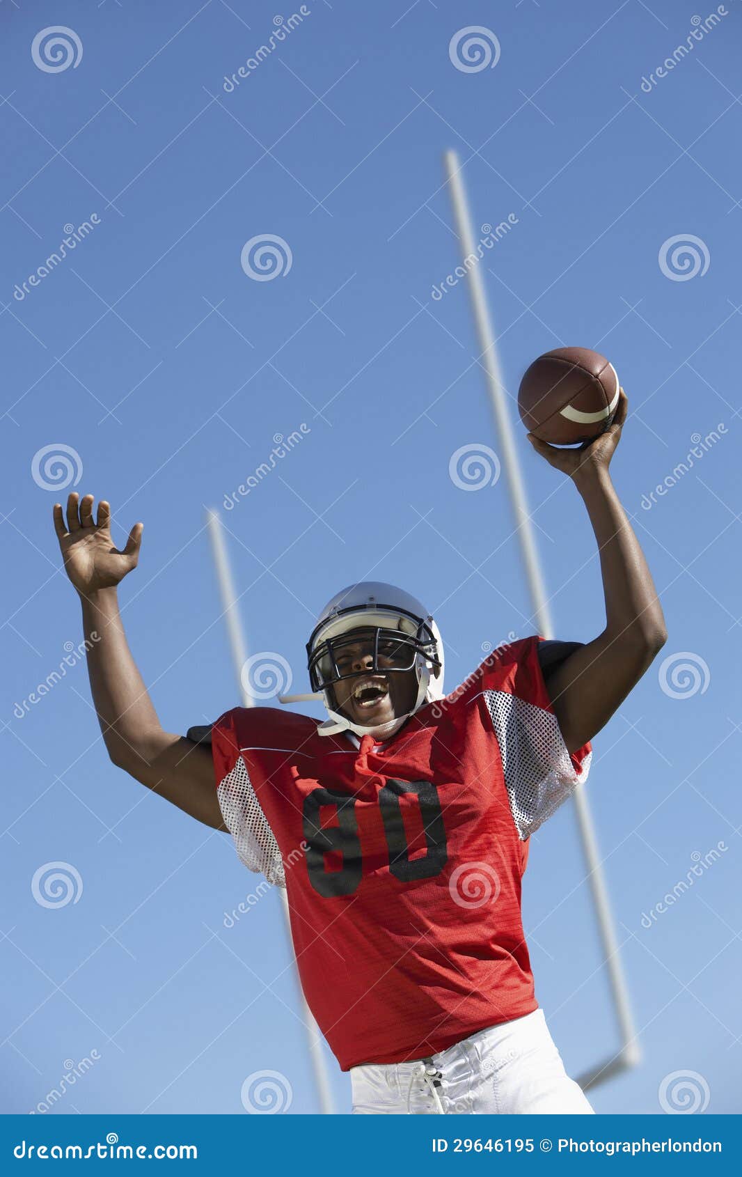 Excited Rugby Player stock image. Image of raised, excitement - 29646195