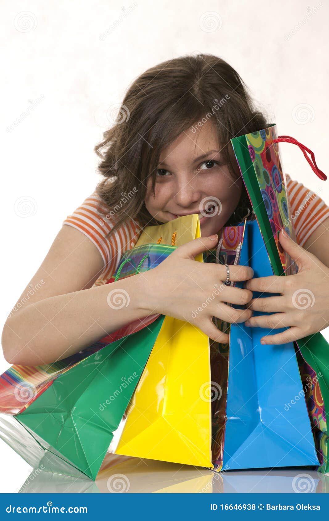Excited Shopping Woman stock photo. Image of camera, caucasian - 16646938