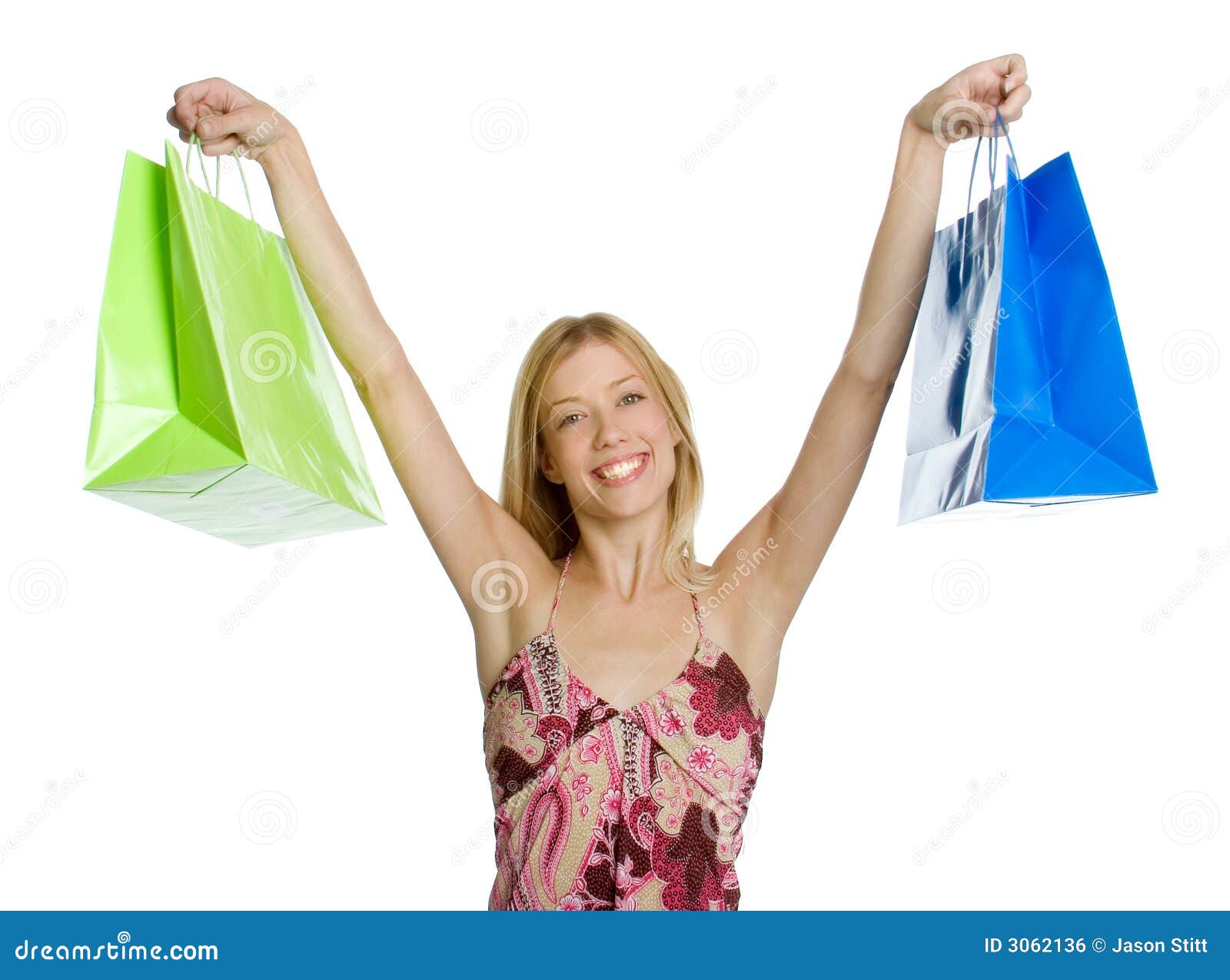 Excited Shopping Woman Picture. Image: 3062136