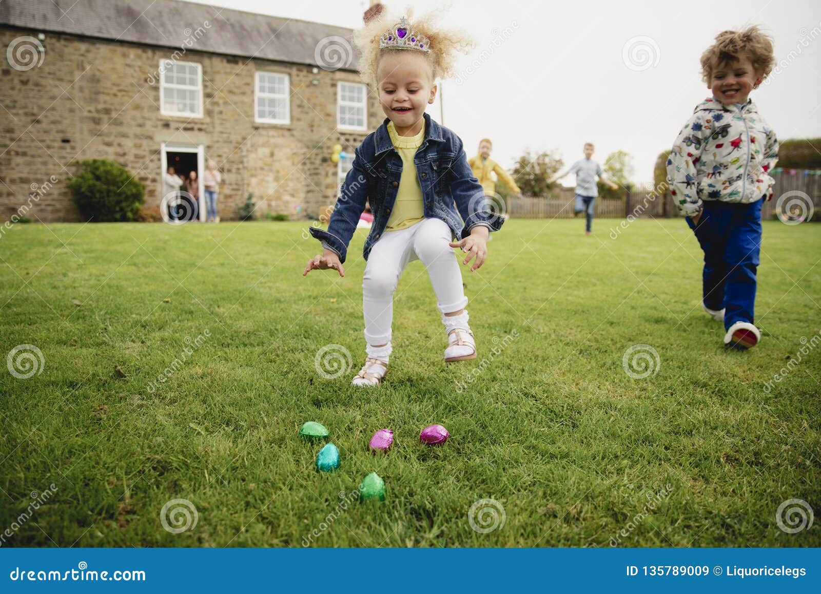 Excited for Some Easter Eggs Stock Image - Image of growth, bonding ...