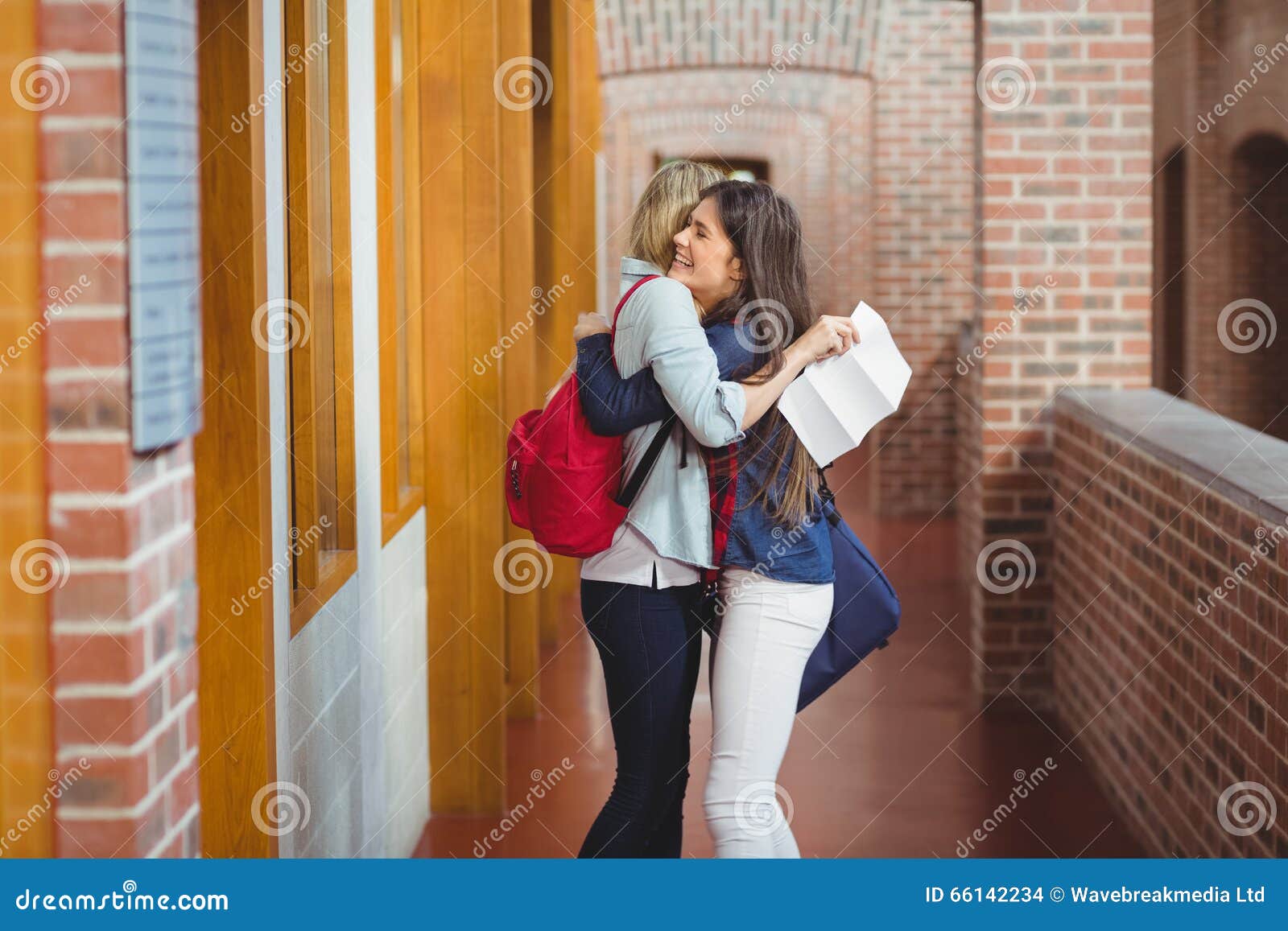 Excited Students Receiving Results Stock Photo - Image of college ...