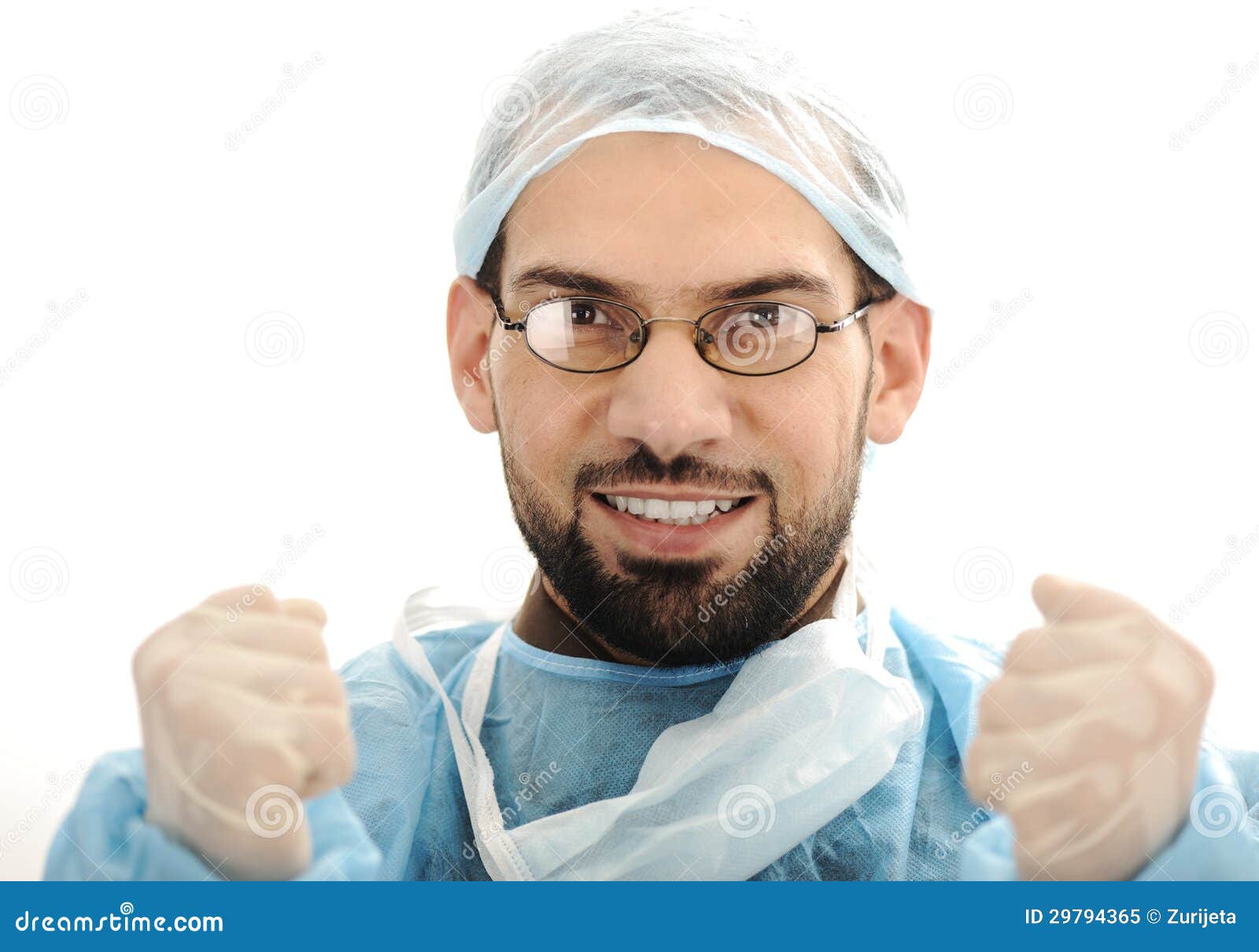 Excited Successful Doctor Surgeon Stock Image - Image of health, doctor ...