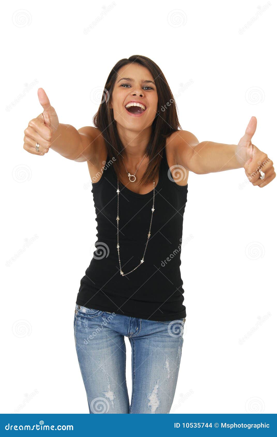 Excited woman stock photo. Image of young, teeth, victory - 10535744