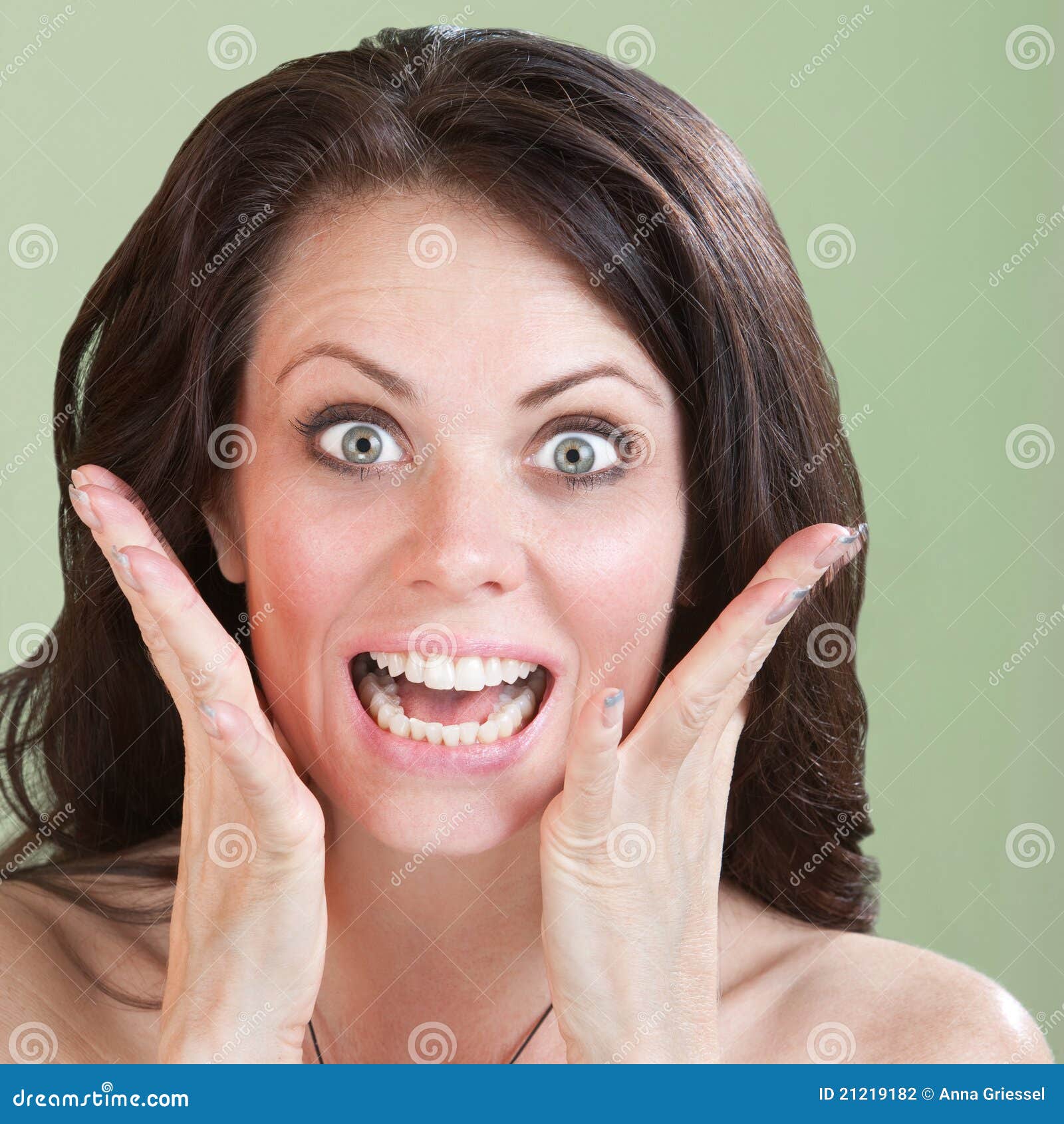Excited Woman stock photo. Image of excited, hands, open - 21219182