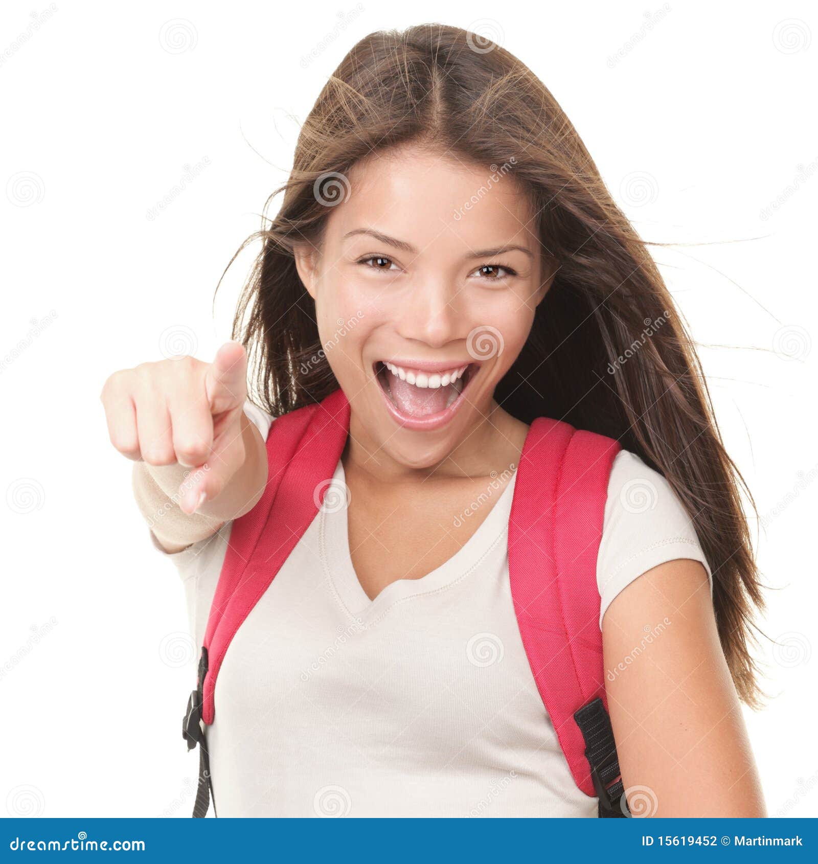 Excited Woman College Student Stock Photo - Image of expression, person ...