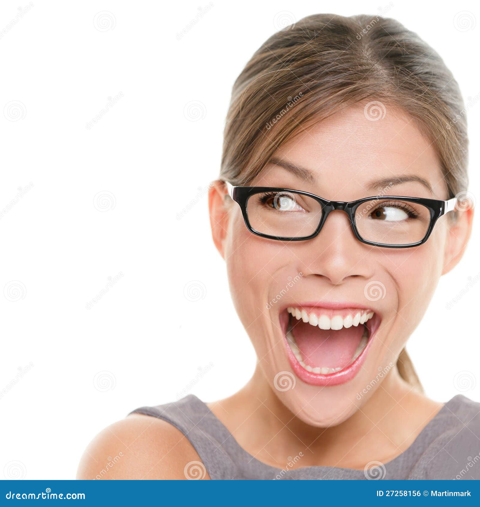 Excited woman looking stock photo. Image of expression - 27258156