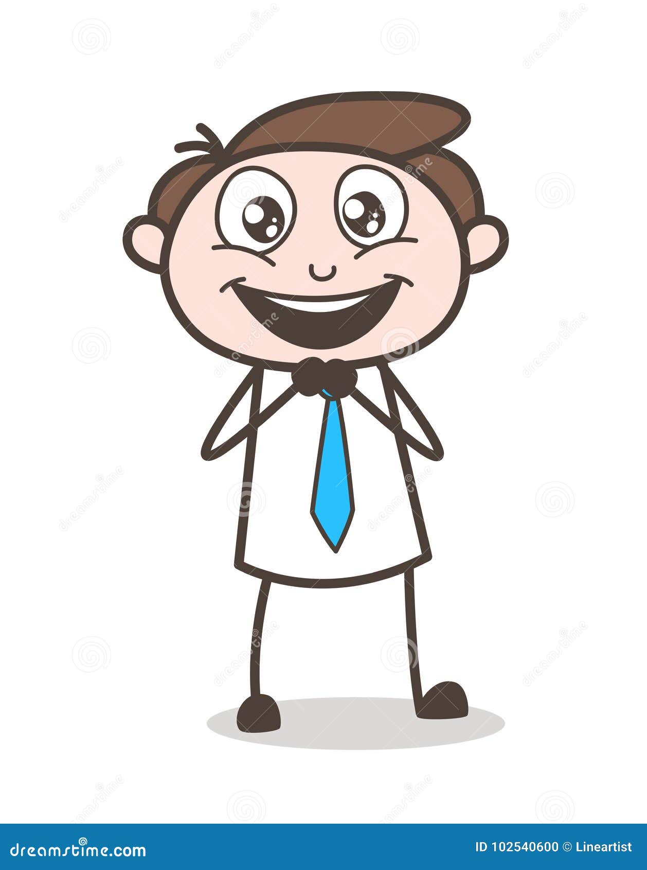 Excited Young Boy Joyful Face Expression Vector Illustration Stock ...