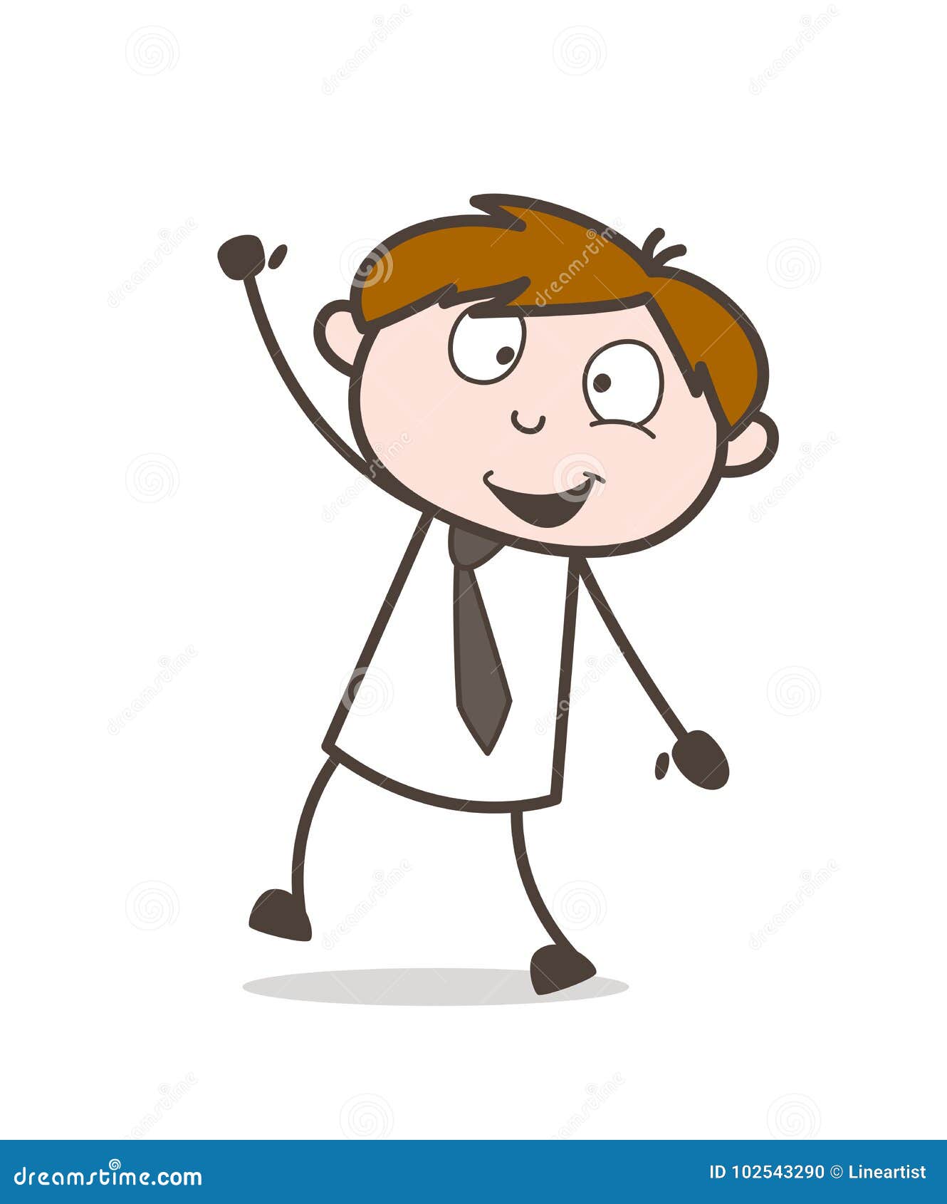 Excited Young Boy Walking Style Vector Stock Illustration ...