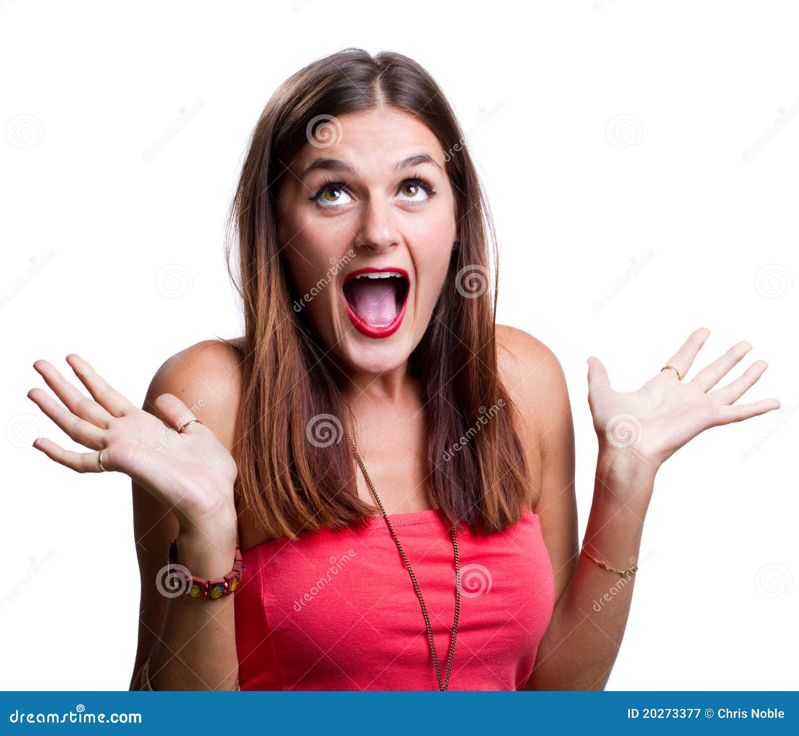 Excited young woman stock image. Image of background - 20273377