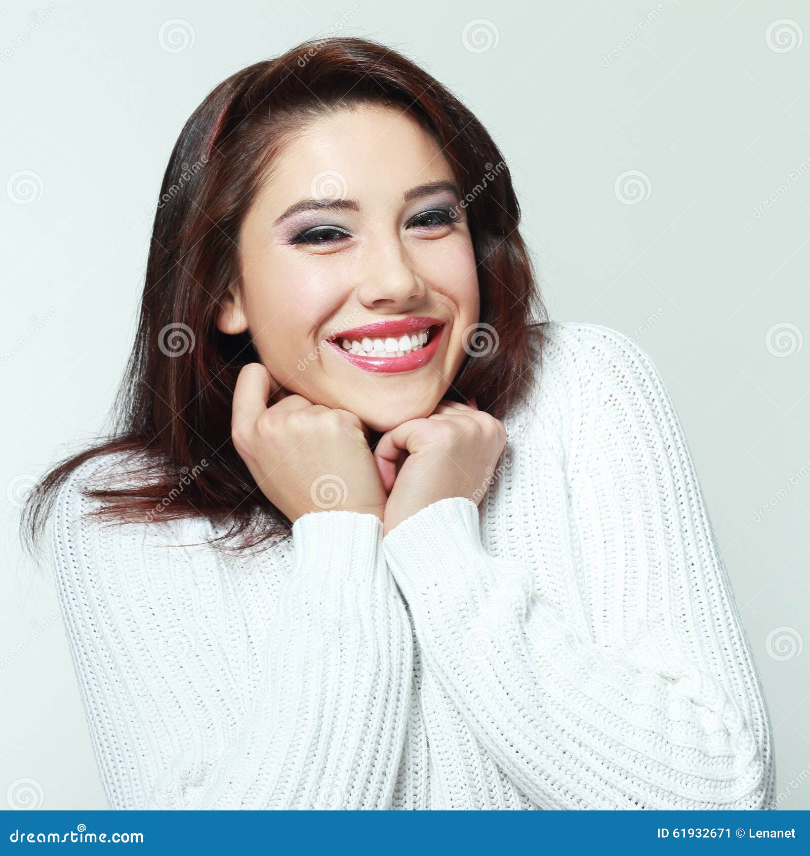 Excited young woman stock image. Image of model, blonde - 61932671