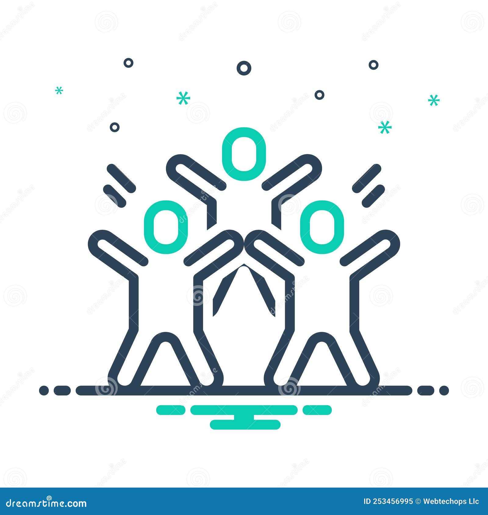 Mix Icon for Excitement, Furor and Dance Stock Illustration ...