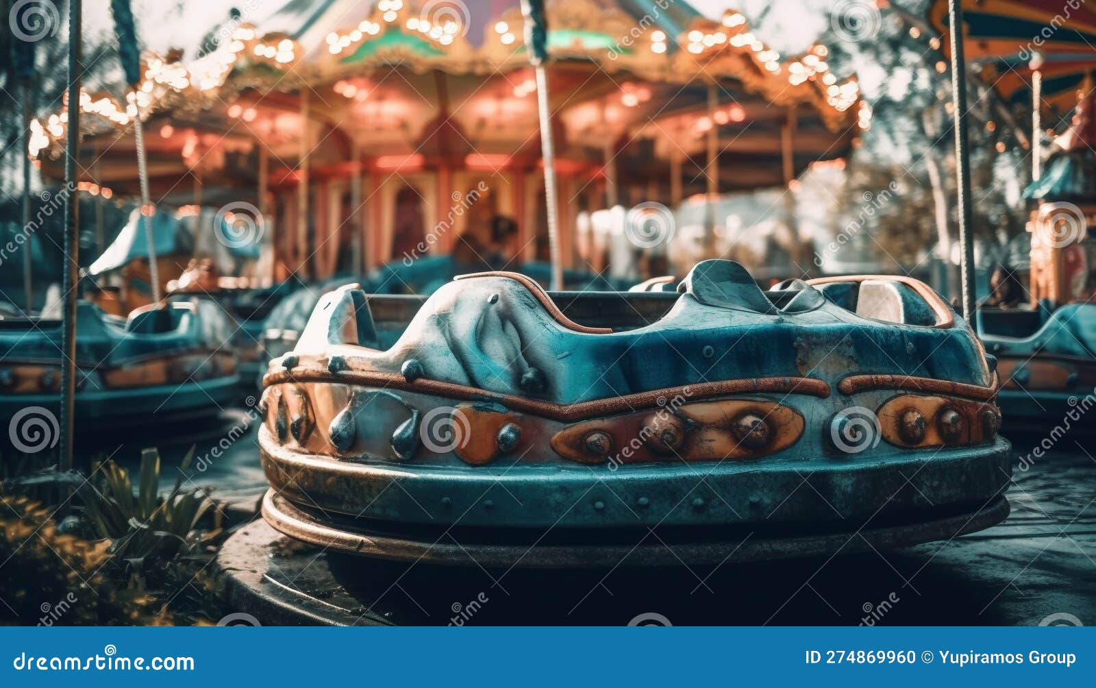 Excitement and Joy on the Carousel Ride Generated by AI Stock ...