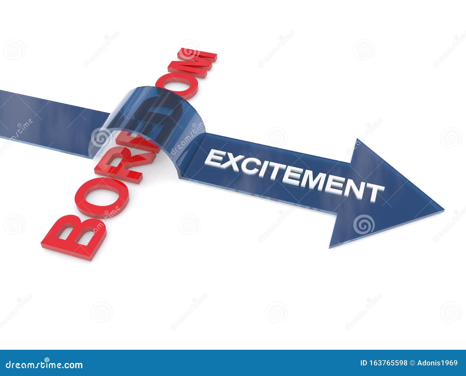 Boredom And Excitement As A Choice, Pictured As Words Boredom ...
