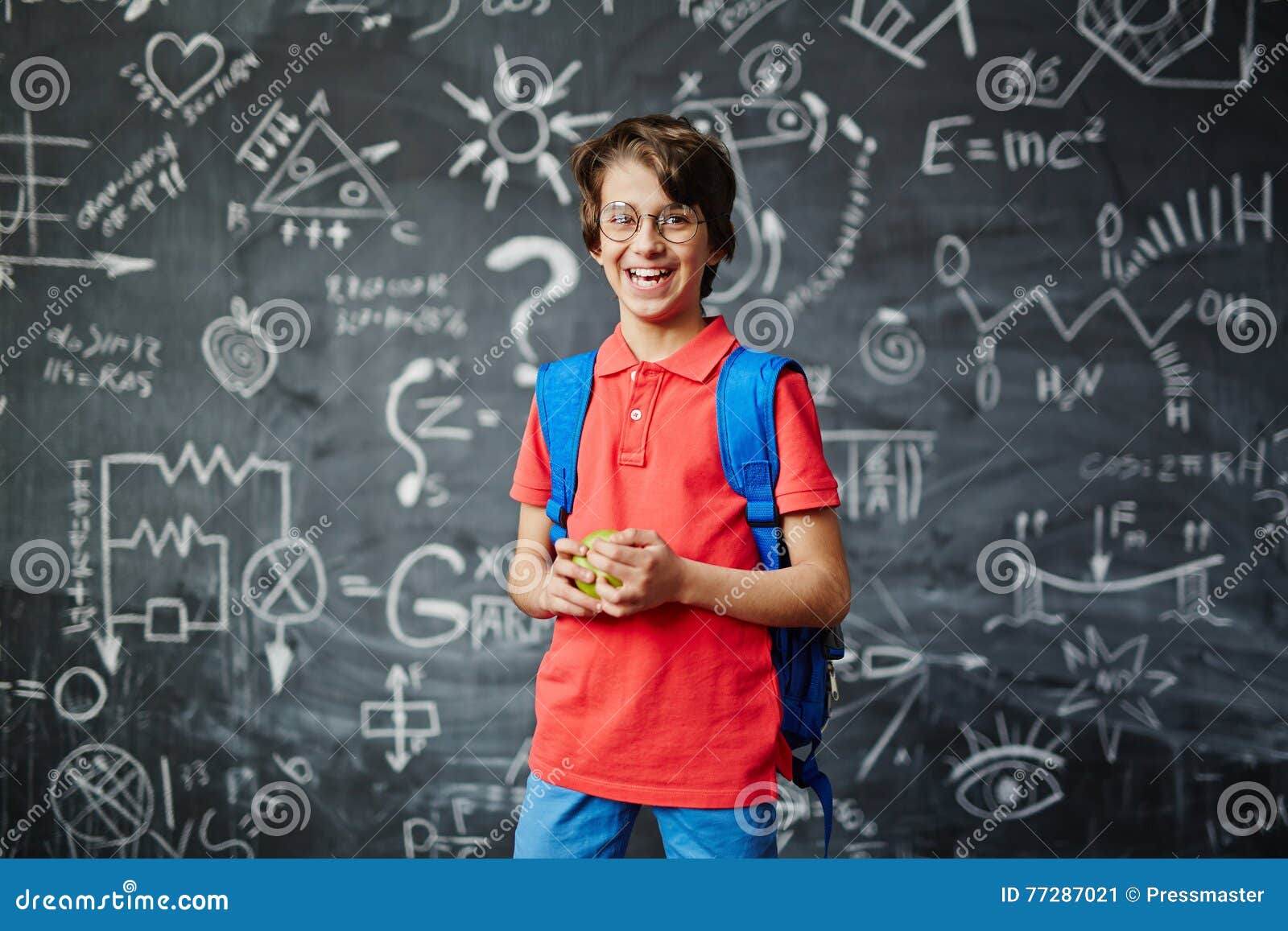 Excitement at school stock image. Image of blackboard - 77287021