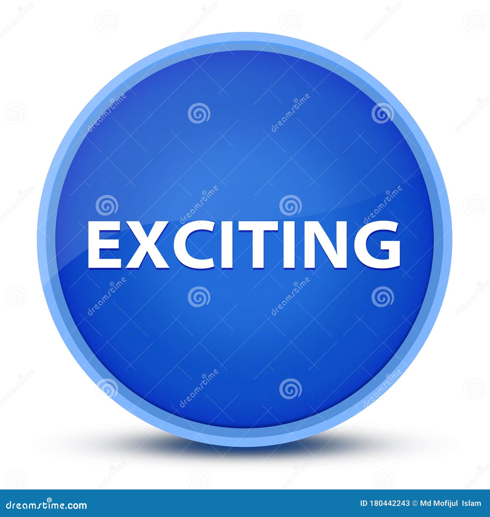 Exciting Isolated on Special Blue Round Button Abstract Stock ...