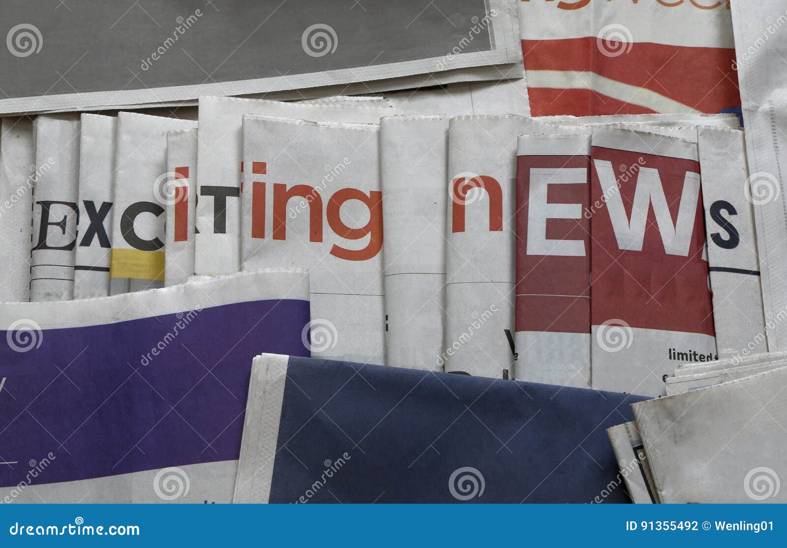 Exciting news background stock photo. Image of article - 91355492