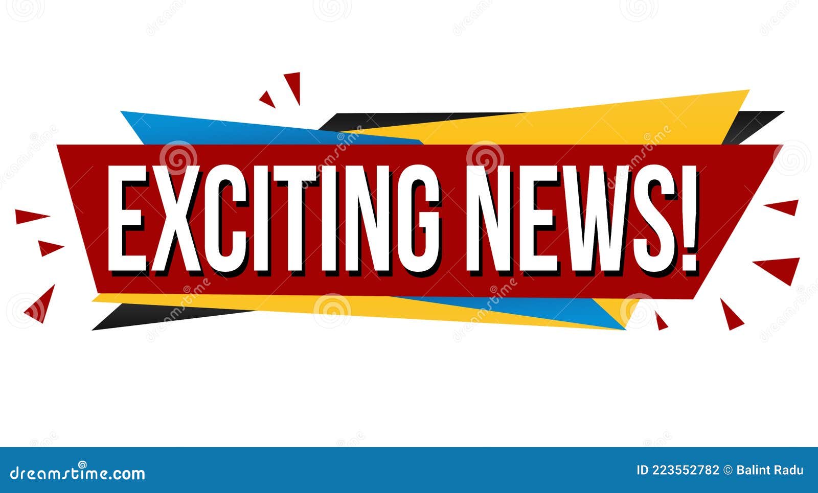 Exciting News Sign Or Stamp Cartoon Vector | CartoonDealer.com #145699023