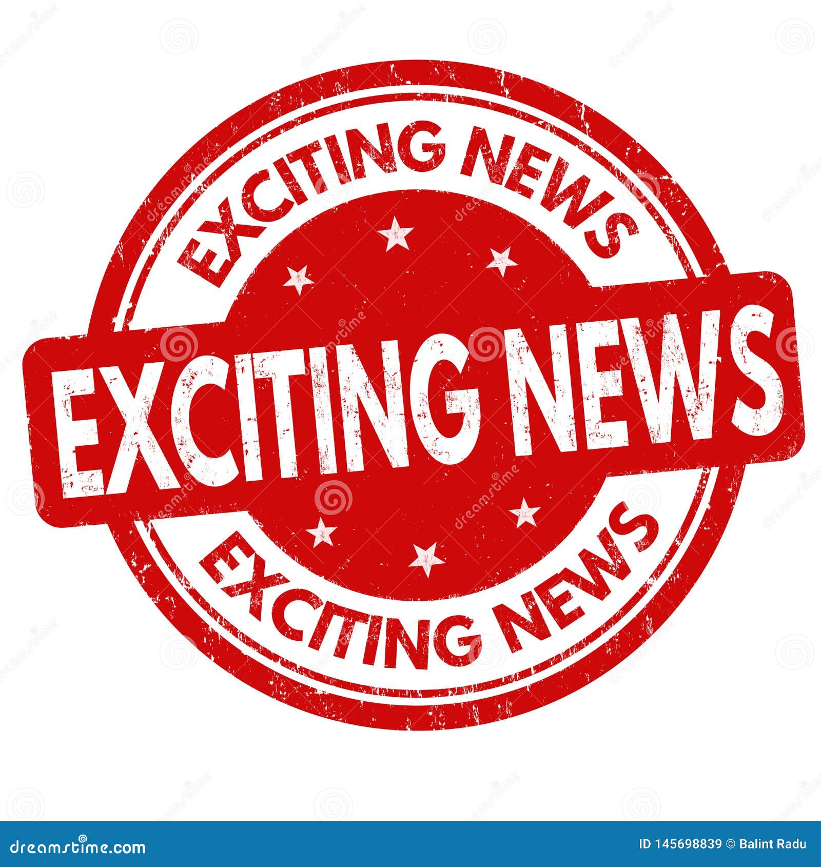 Exciting News Banner Template. Ribbon Label Sign. Sticker Vector ...