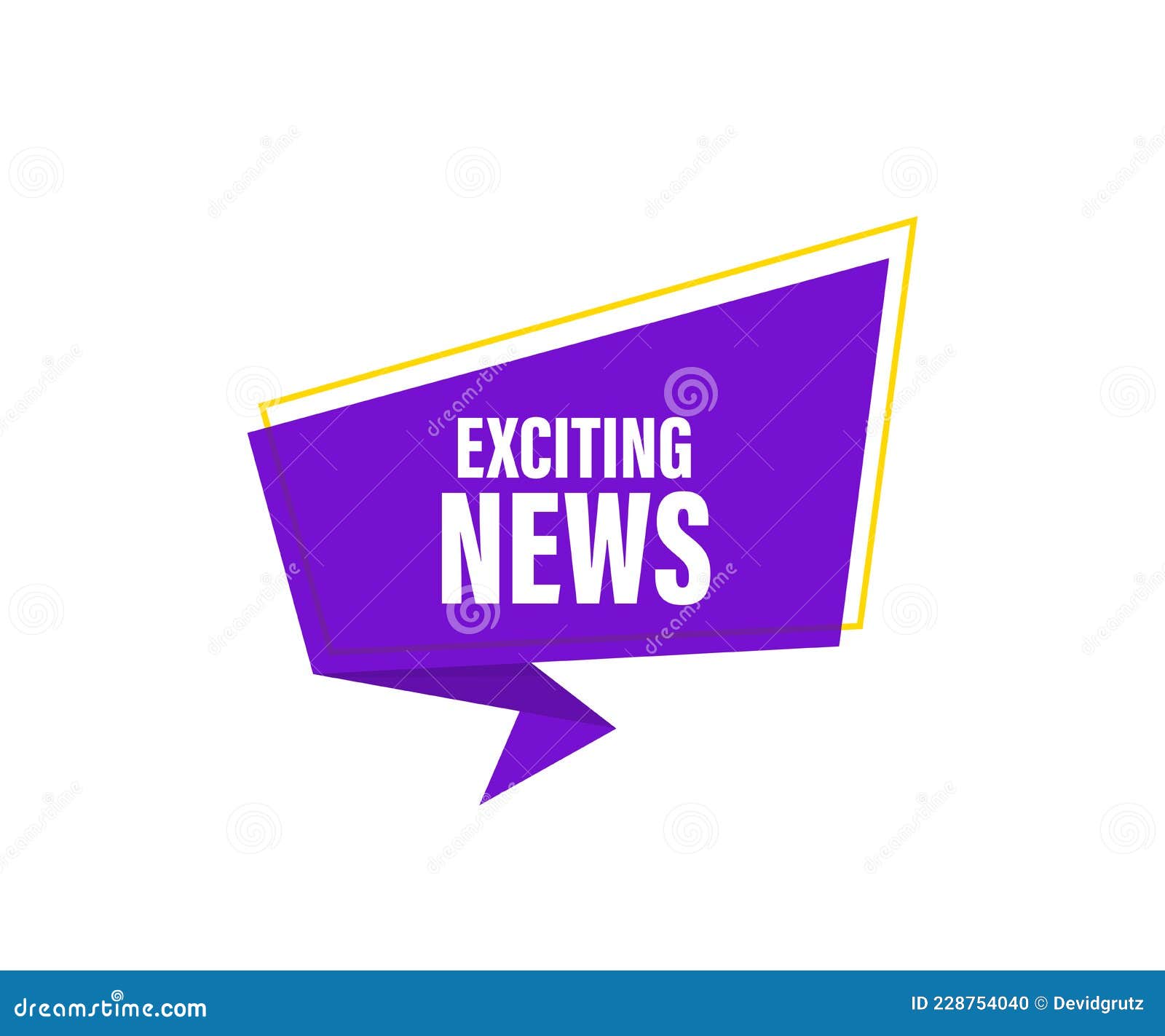 Exciting News. Vector Banner. Announcement. Megaphone with Exciting ...