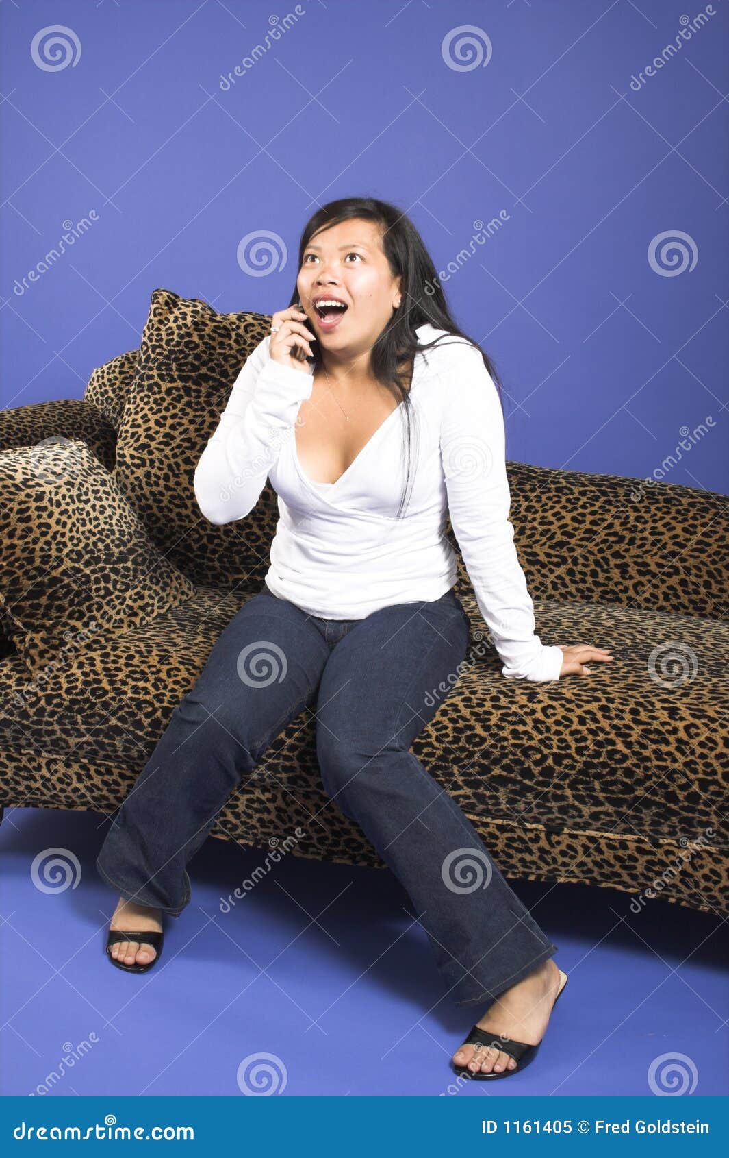 Exciting phone call stock image. Image of happiness, head - 1161405