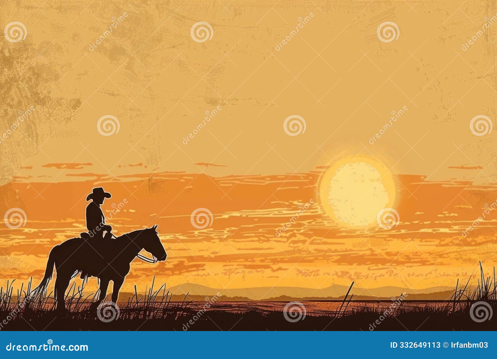 Exciting Rodeo Experience. High Detailed Rodeo Background on Plain ...