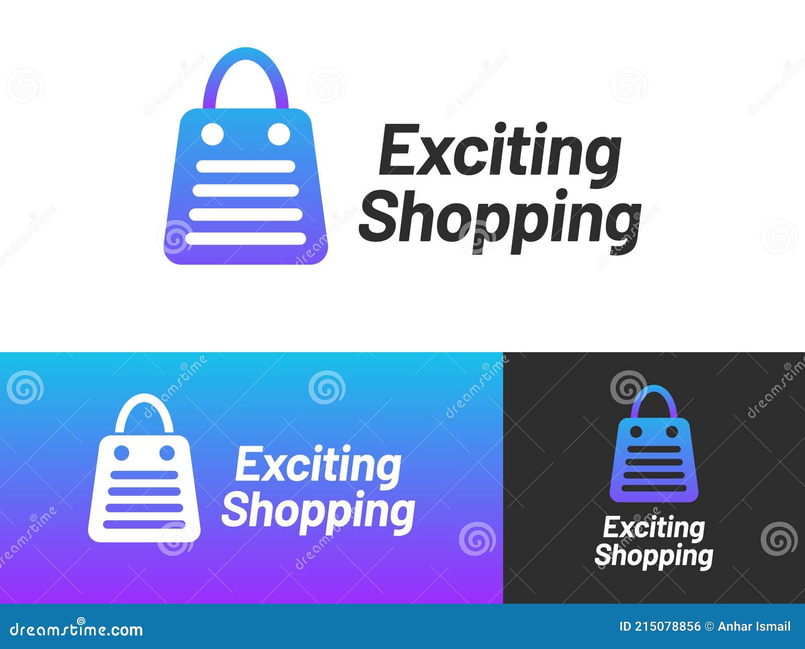 Exciting Shopping Logo Design Stock Vector - Illustration of design ...
