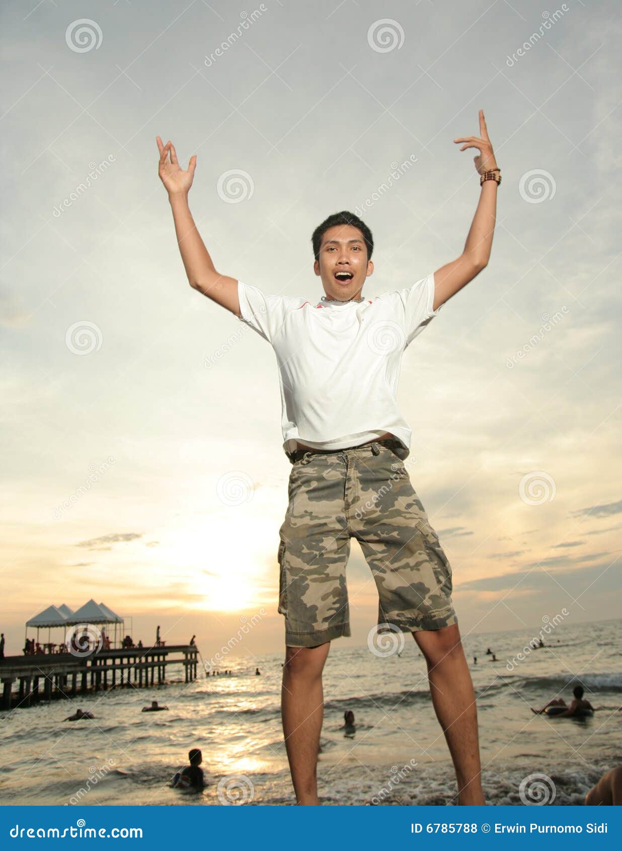 Exciting at tropical beach stock photo. Image of vacation - 6785788