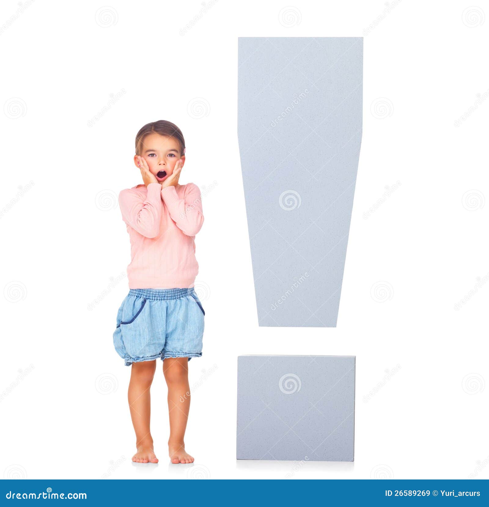 Exclaim yourself! stock image. Image of model, wonder - 26589269