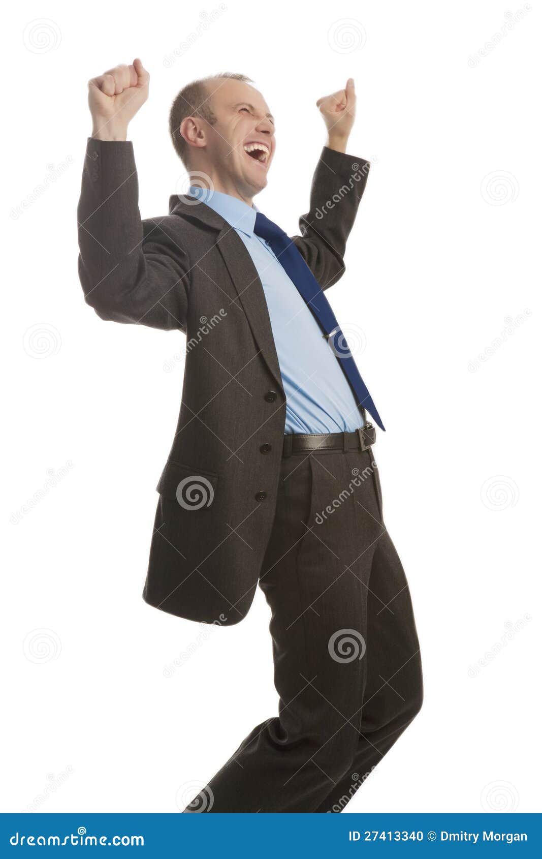 Exclaiming business person stock photo. Image of employee - 27413340