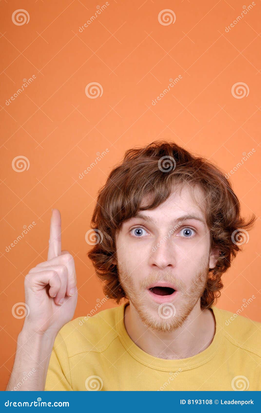 The exclaiming man stock photo. Image of space, exclamation - 8193108