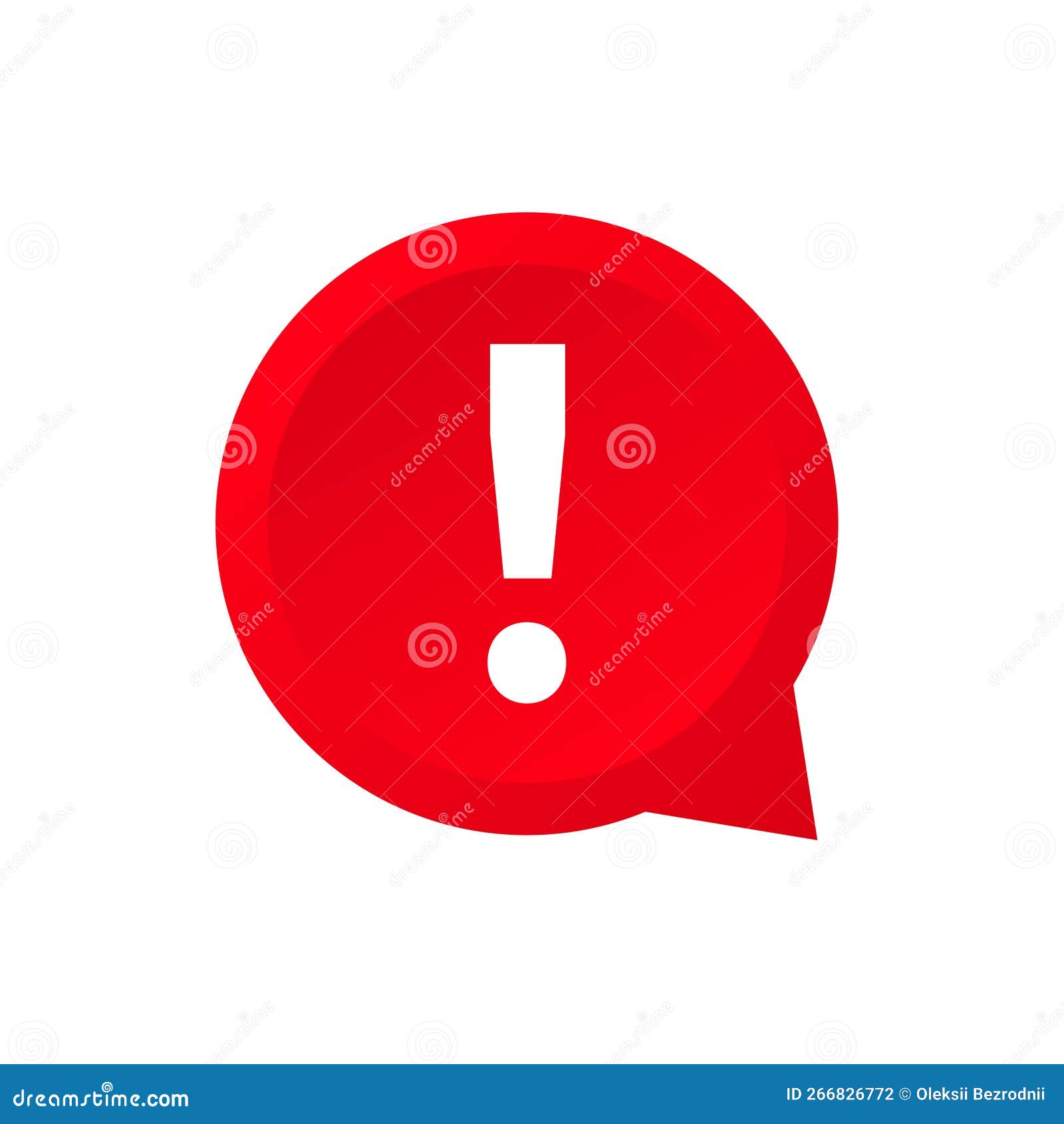 Exclamation Bubble Icon Warn Alert Sign Stock Vector - Illustration of ...