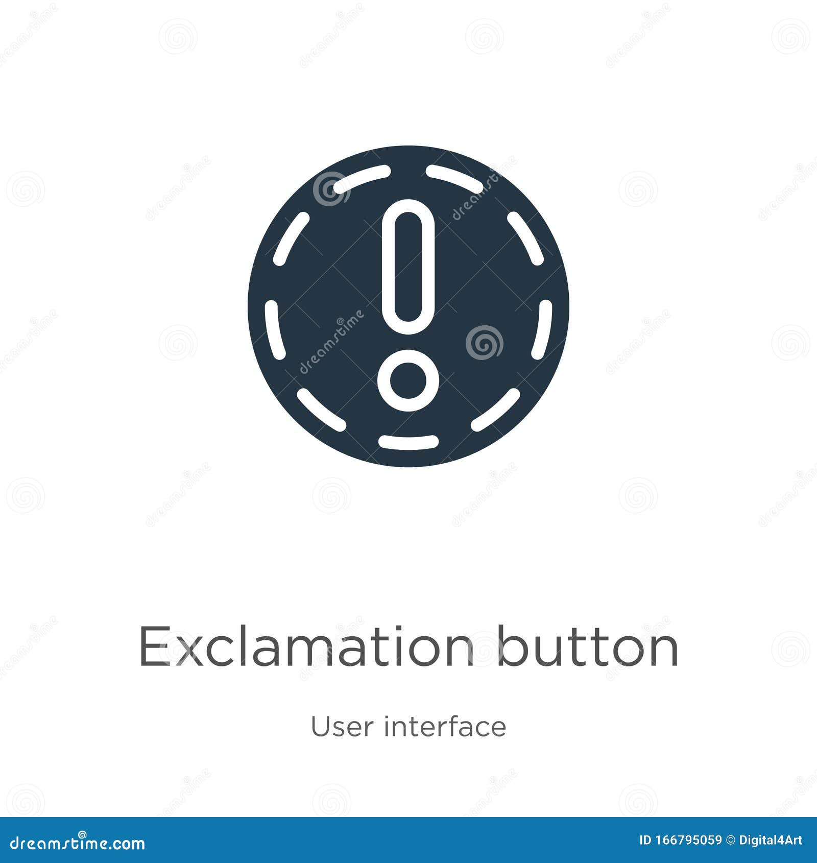Exclamation Button Icon Vector. Trendy Flat Exclamation Button Icon ...