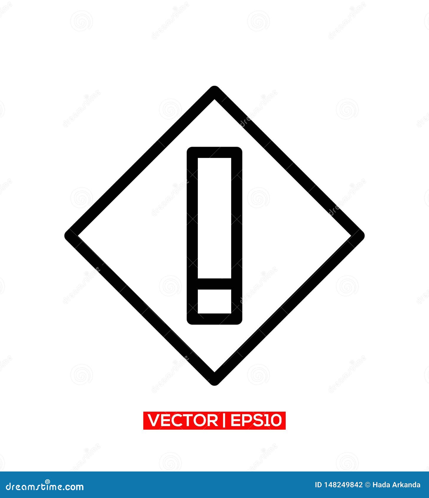Exclamation Caution Mark Icon Vector Illustration Stock Vector ...
