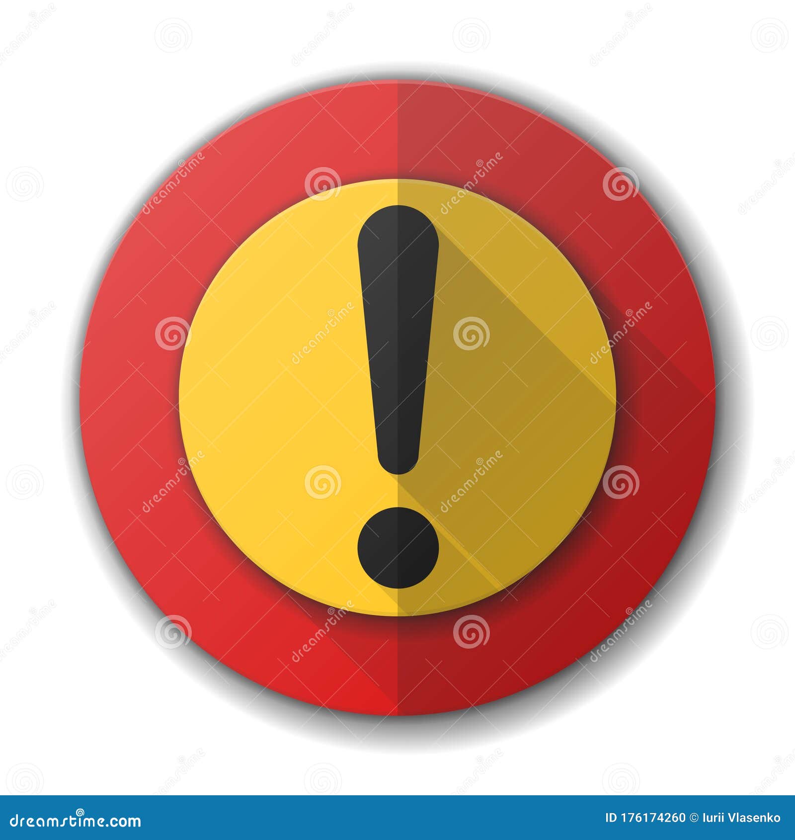 Exclamation Danger Alert Sign Label Illustration Stock Vector ...