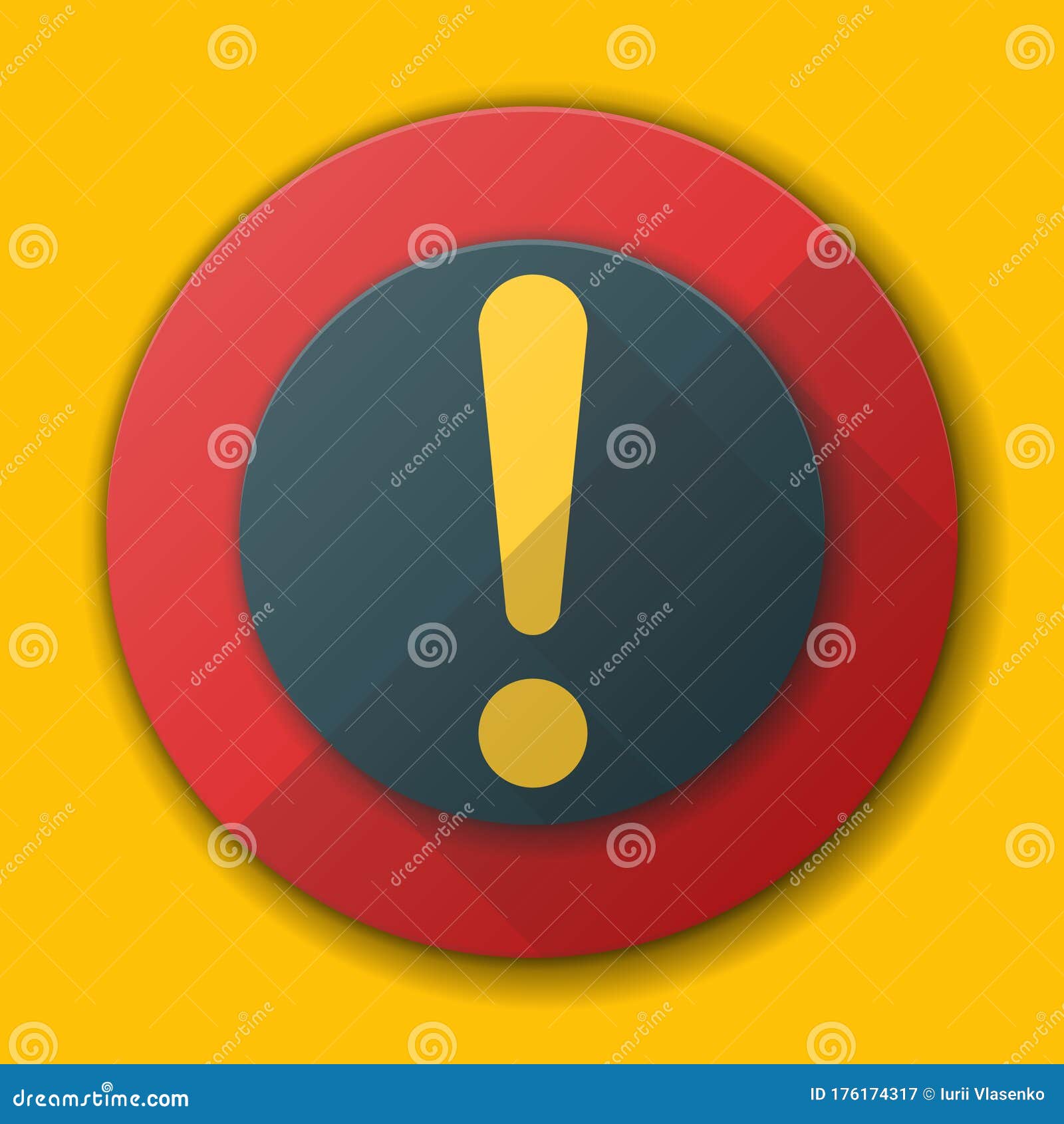 Exclamation Danger Alert Sign Label Illustration Stock Vector ...