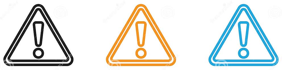 Exclamation Danger Icon Vector Logo Set Collection for Web App Ui Stock ...