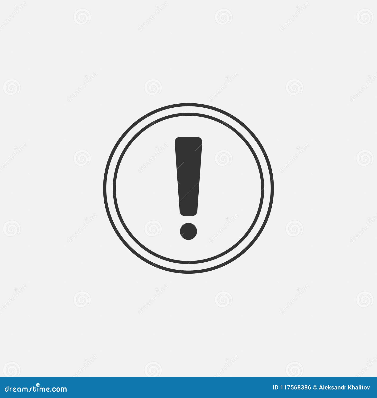 Exclamation Danger Sign in the Circle Stock Illustration - Illustration ...