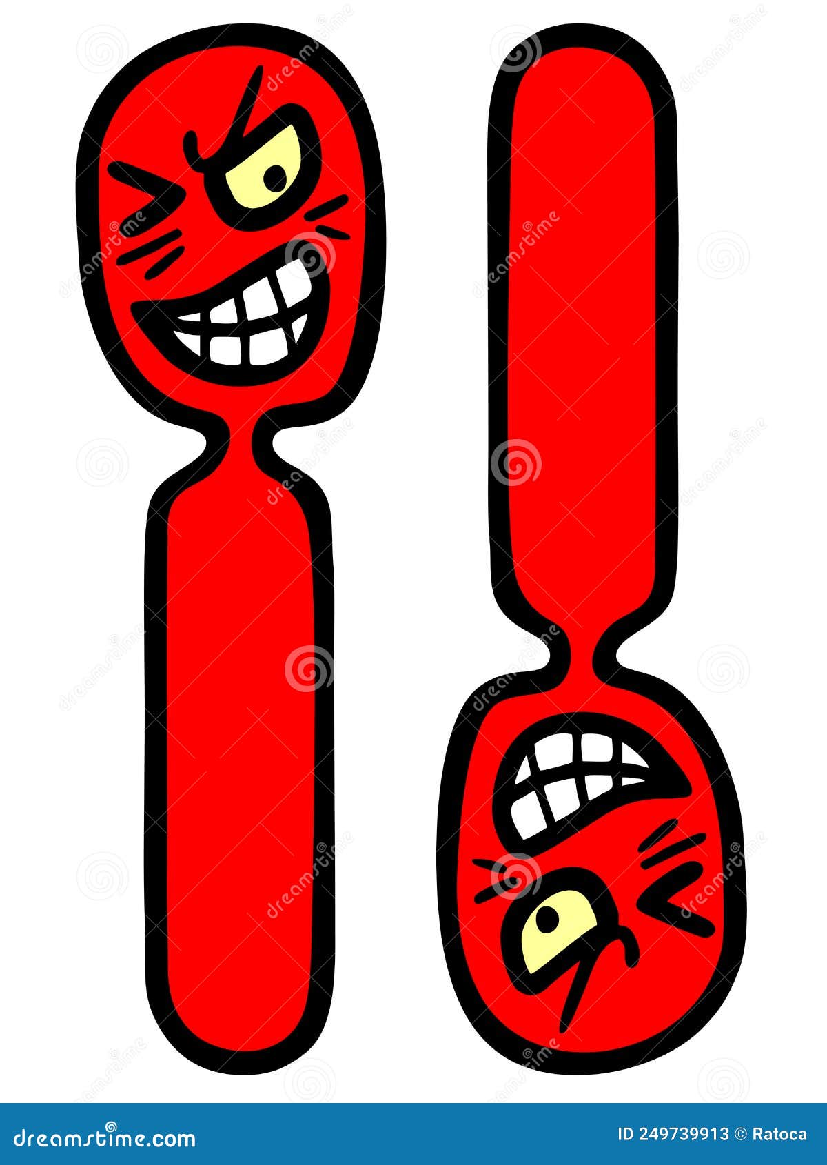 Exclamation faces stock vector. Illustration of design - 249739913