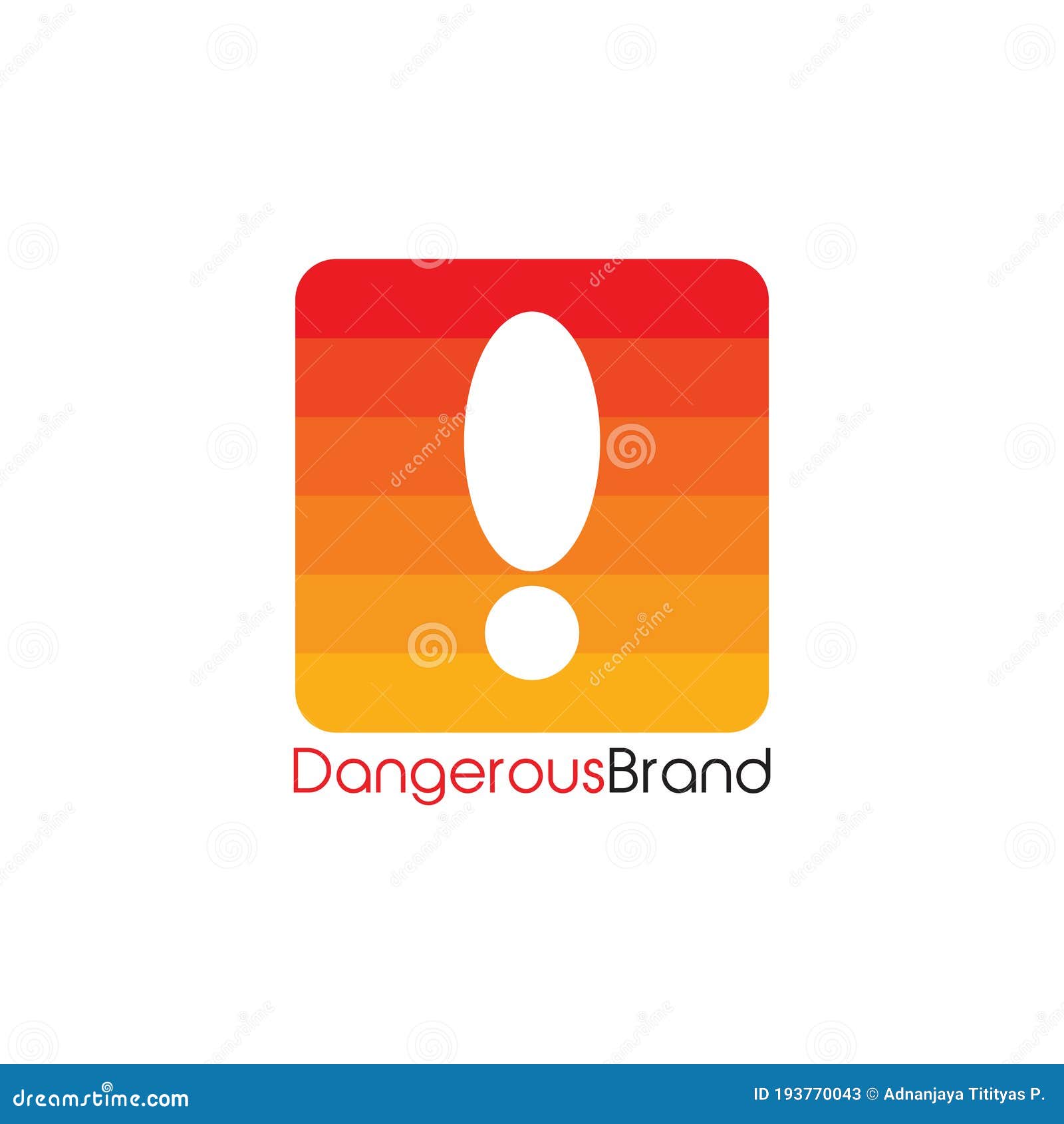 Exclamation Gradient Cute Brand Logo Vector Stock Vector - Illustration ...