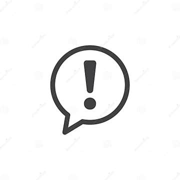 Exclamation Interface Icon Set. Problem Warning Message Vector Symbol ...