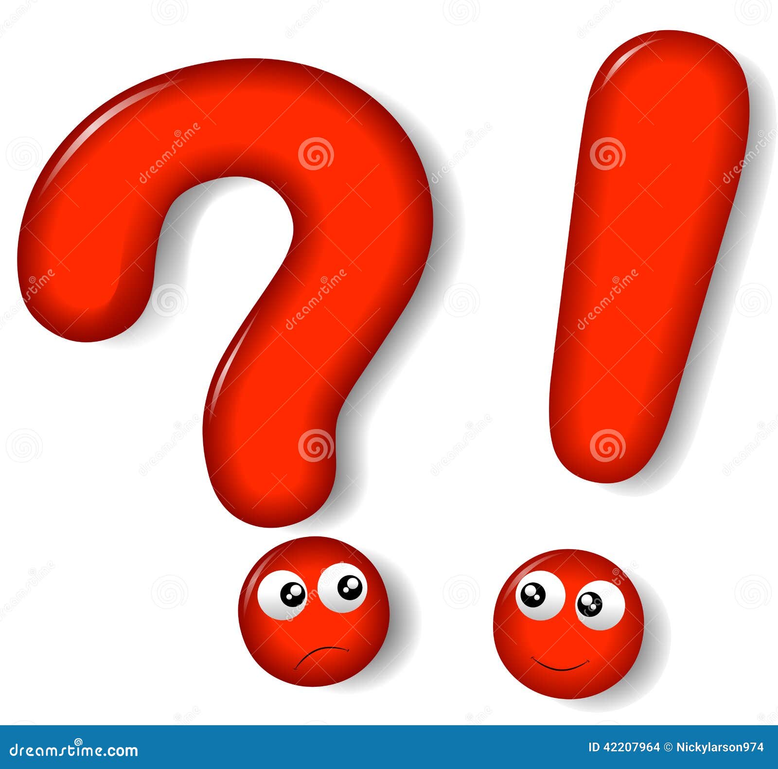 Exclamation and Interrogation Signs Stock Vector - Illustration of mark ...