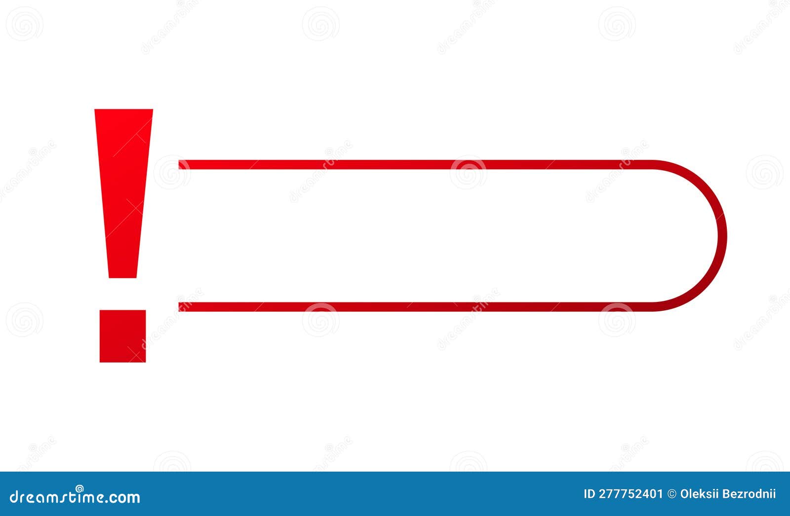Exclamation Line Box Attention Vector Text Banner Stock Vector ...