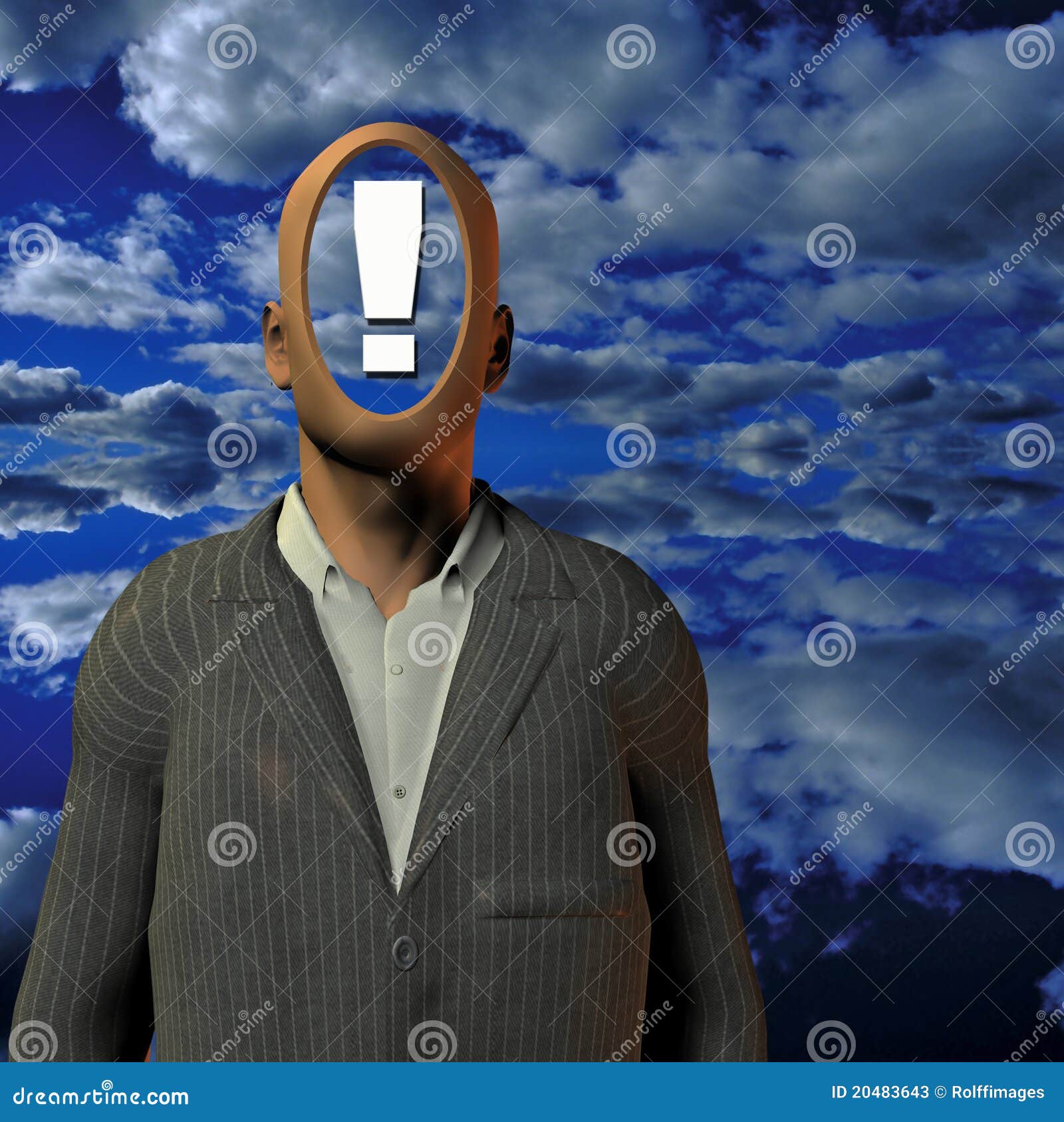 Exclamation Man stock illustration. Illustration of idea - 20483643