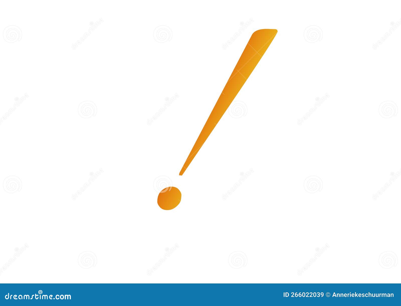 Exclamation Mark of the Alphabet Made with Yellow and Red Gradient ...