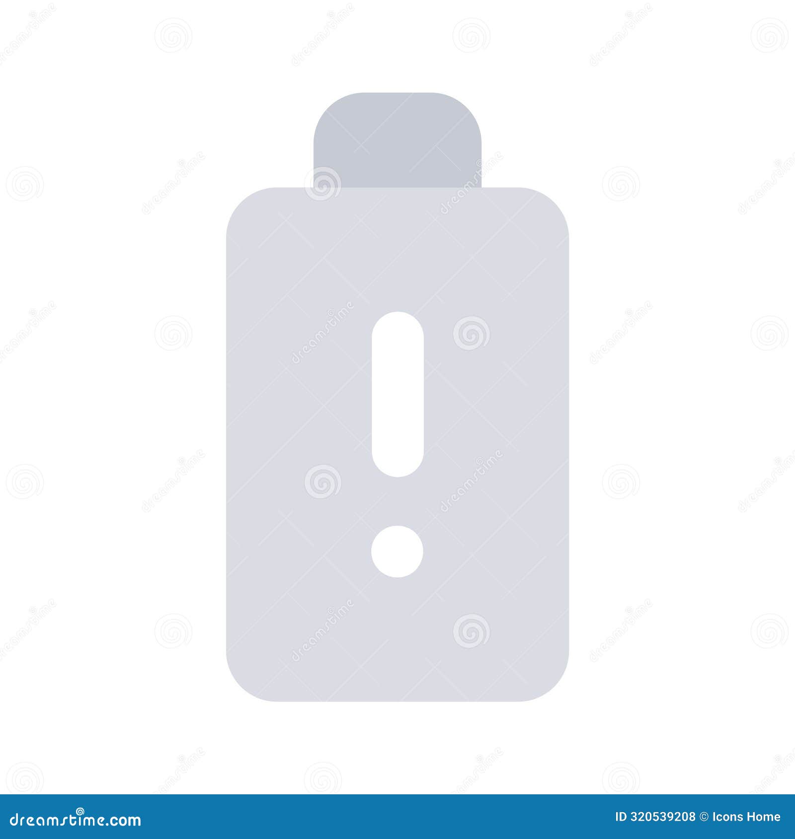 Exclamation Mark on Battery Concept Icon of Battery Alert Stock Vector ...