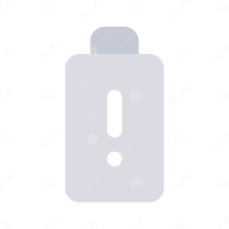 Exclamation Mark on Battery Concept Icon of Battery Alert Stock Vector ...