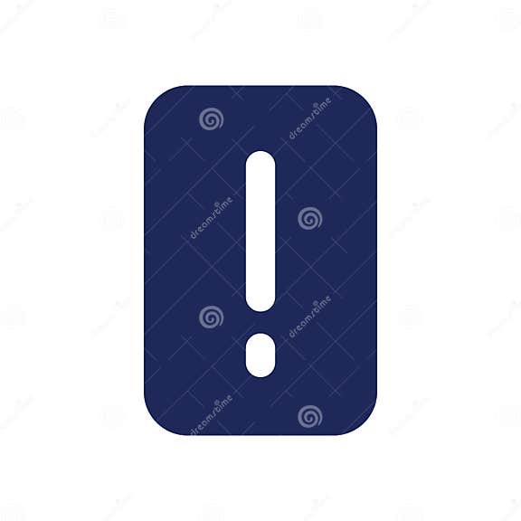 Exclamation Mark Black Glyph Ui Icon Stock Vector - Illustration of ...