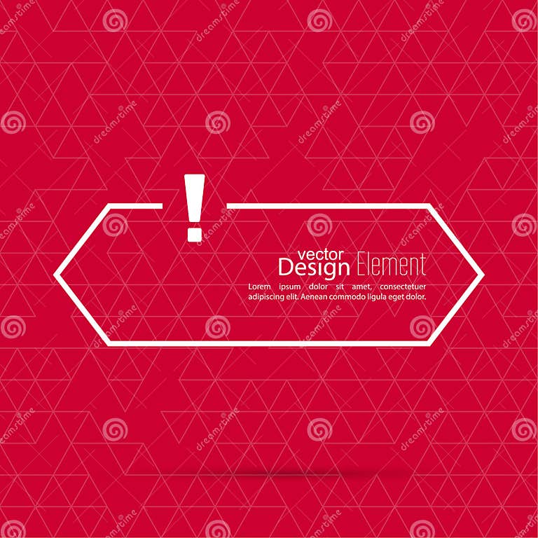 Exclamation Mark Blank Template. Stock Vector - Illustration of failure ...