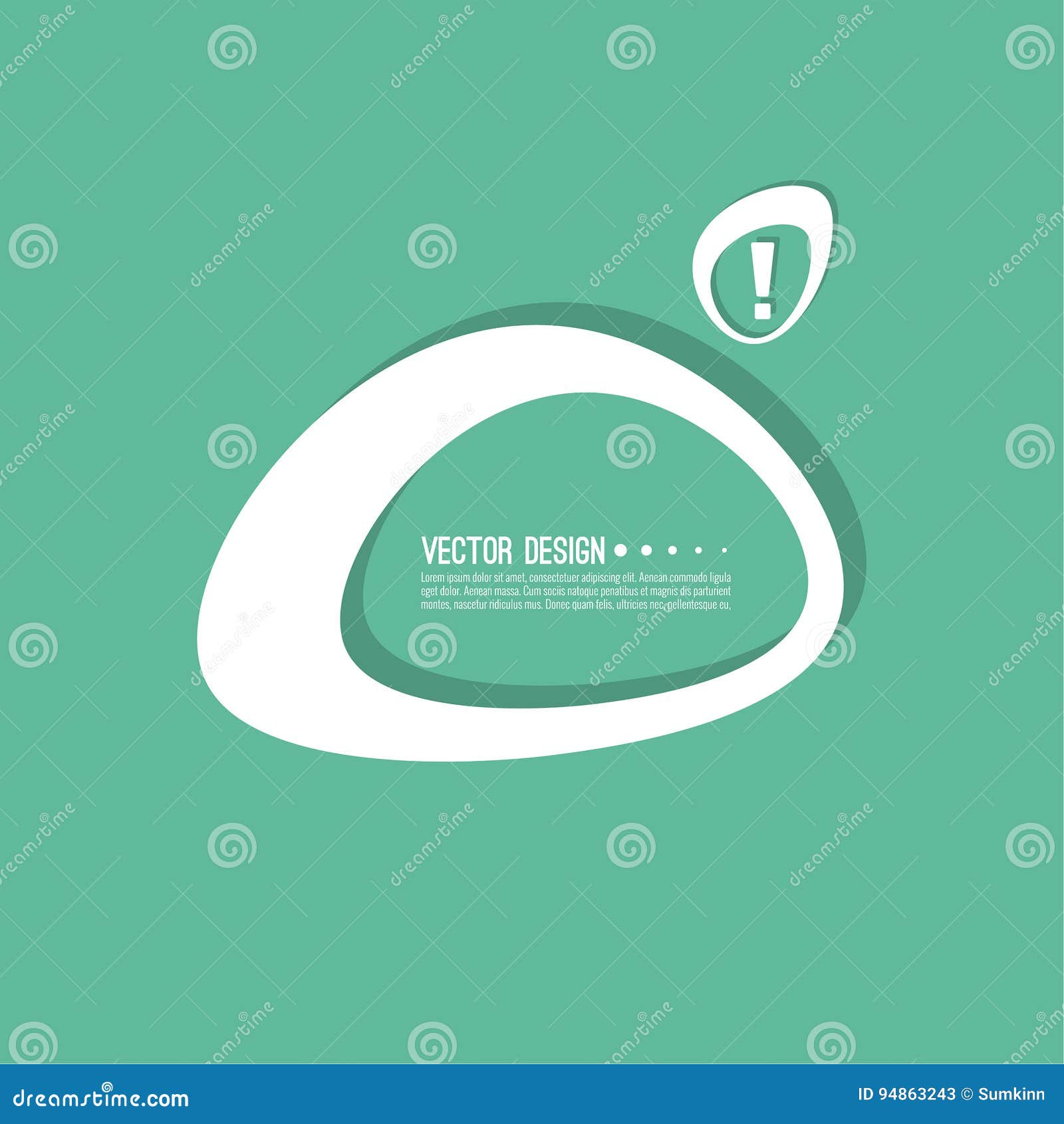 Exclamation mark blank. stock vector. Illustration of concept - 94863243
